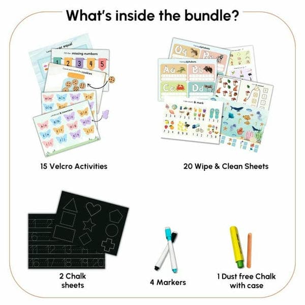Alphabet & Math Busy Book – Curious Cub